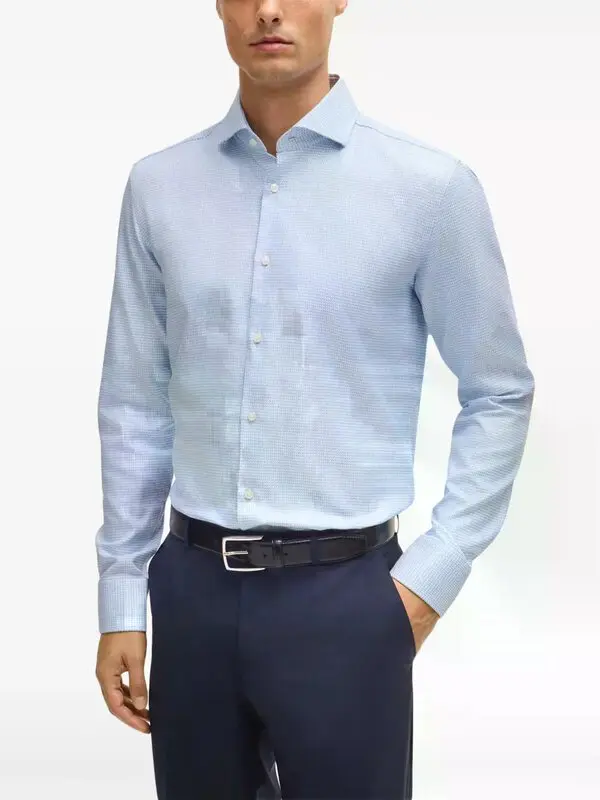 BOSS Check-pattern Cotton Shirt