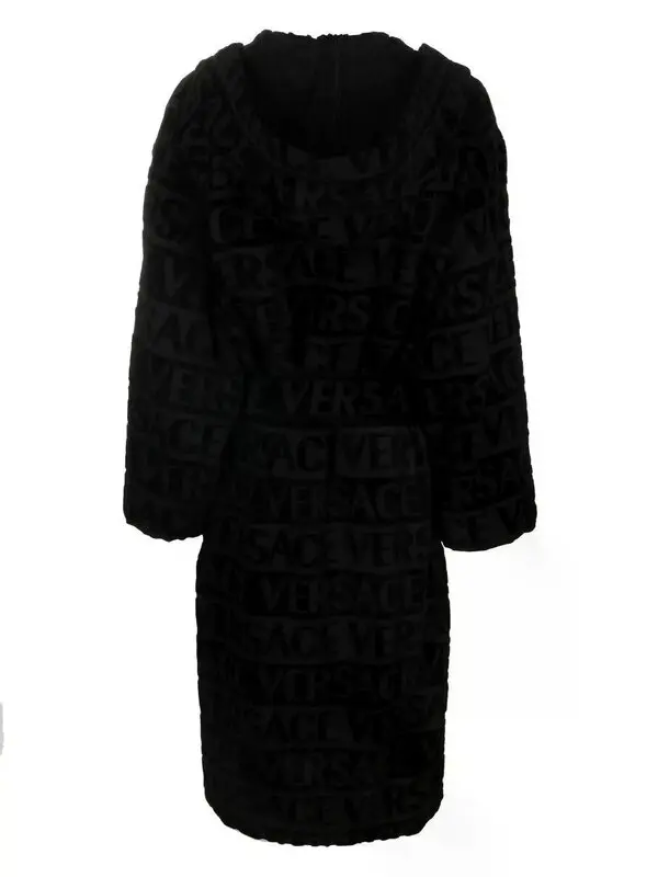 Versace Monogram-pattern Hooded Bathrobe