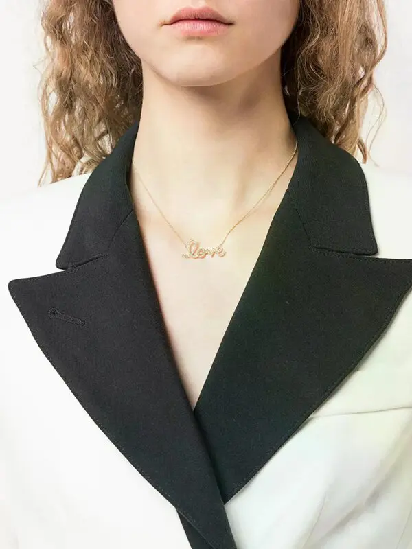 SYDNEY EVAN 14kt Yellow Love Diamond Necklace