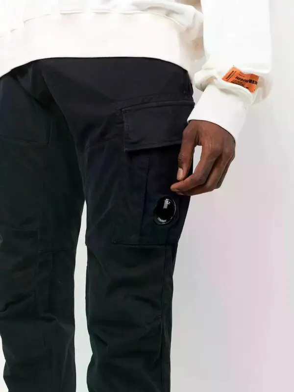 C.P. COMPANY Logo-plaque Tapered Trousers