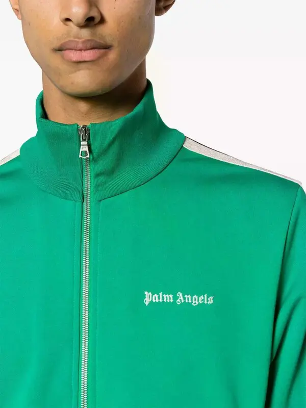 Palm Angels Logo-embroidered Track Jacket - Green