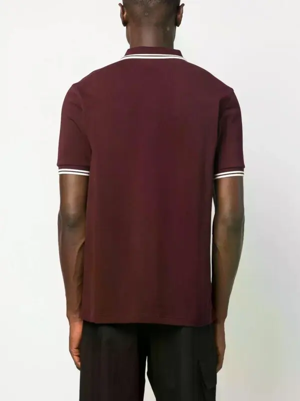 Fred Perry Logo-embroidered Cotton Polo Shirt - Red