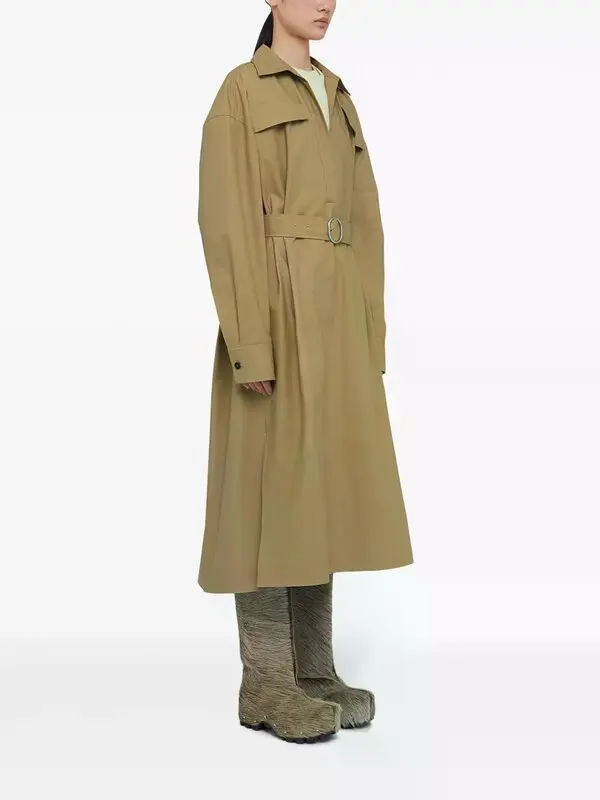 JIL SANDER Classic-collar Cotton Midi Dress
