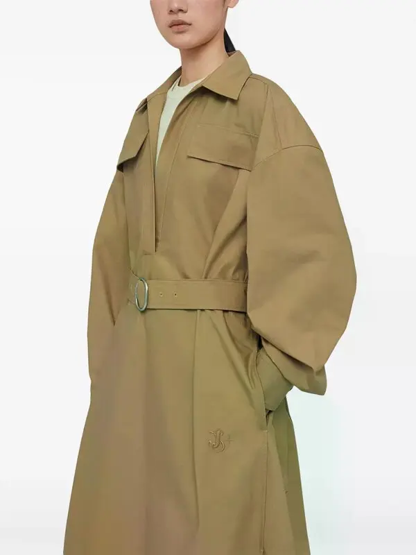 JIL SANDER Classic-collar Cotton Midi Dress