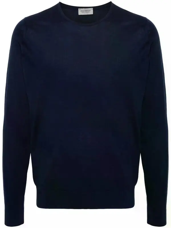 John Smedley Fine-knit Cotton Jumper - Blue