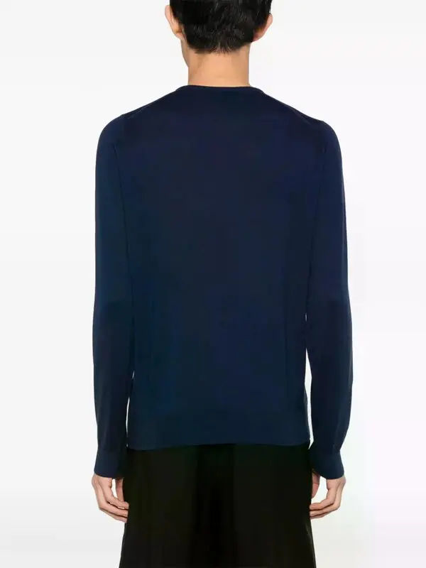 John Smedley Fine-knit Cotton Jumper - Blue