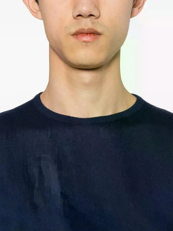 John Smedley Fine-knit Cotton Jumper - Blue