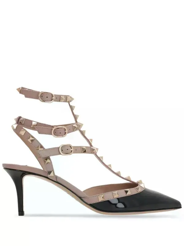 Valentino Garavani Rockstud Pointed-toe Leather Pumps - Black
