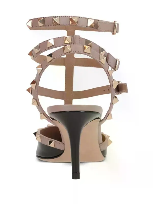 Valentino Garavani Rockstud Pointed-toe Leather Pumps - Black