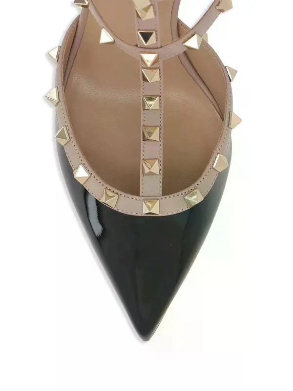 Valentino Garavani Rockstud Pointed-toe Leather Pumps - Black
