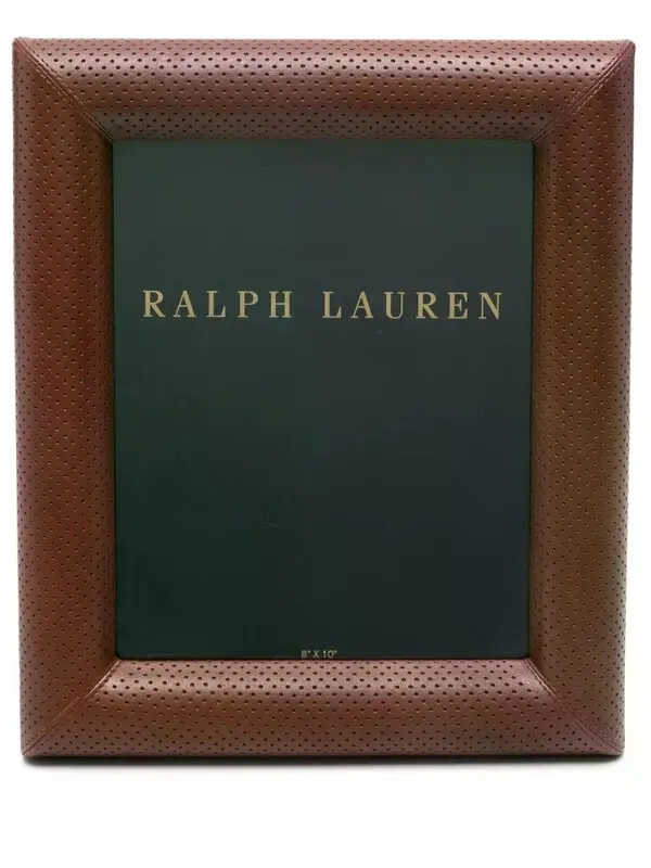 Ralph Lauren Durham Perforated Leather Photo Frame - Brown