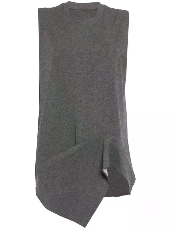 JNBY Asymmetric Cotton Tank Top - Grey