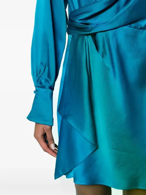 Simkhai Talid Draped Satin Minidress - Blue