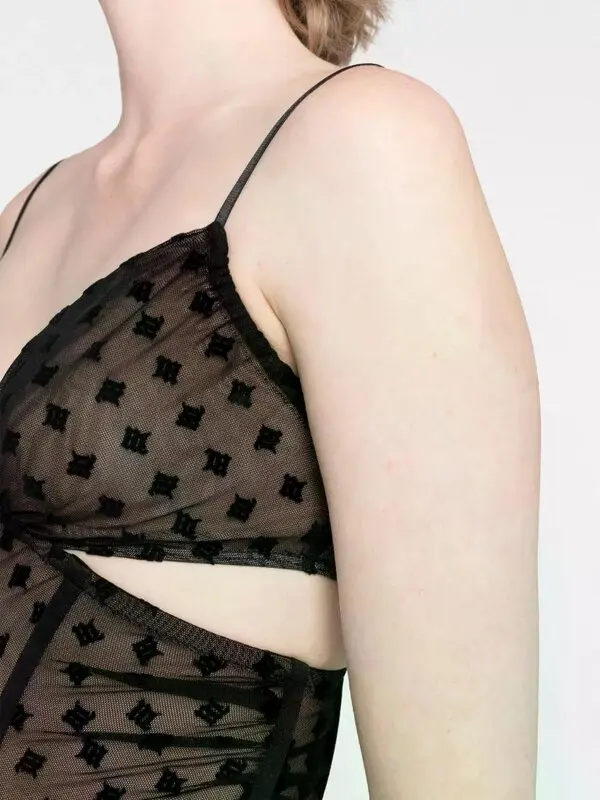 MISBHV Mesh Monogram Corset Top