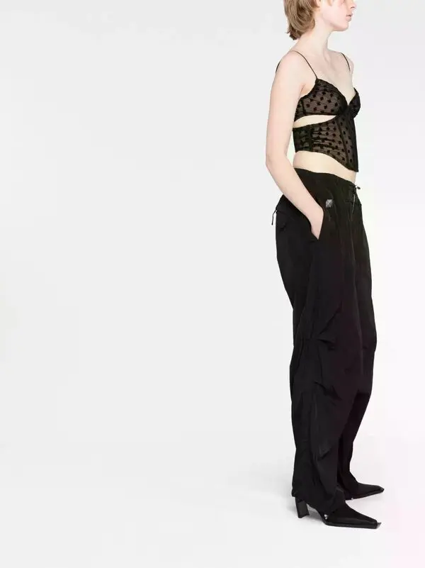 MISBHV Mesh Monogram Corset Top