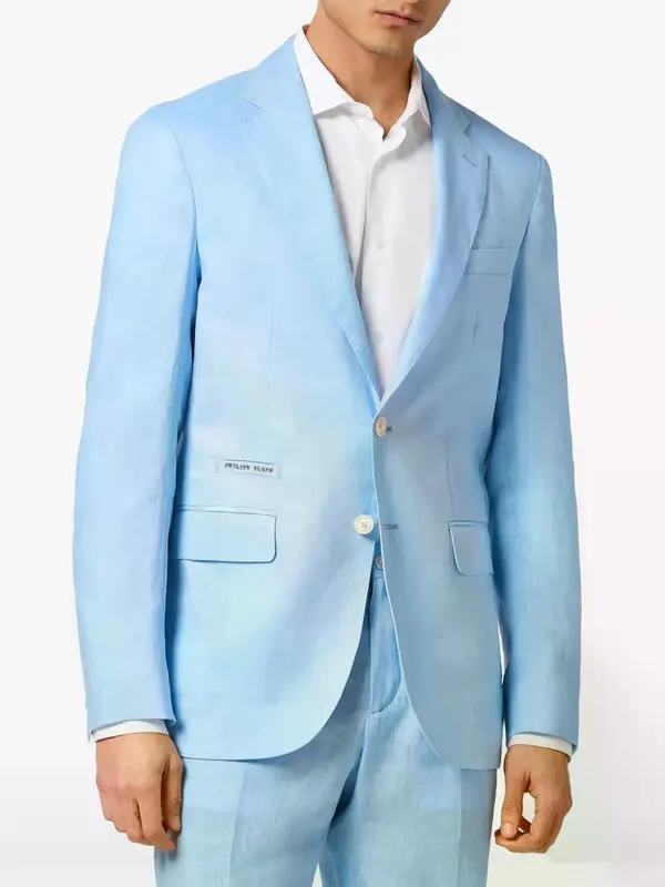 Philipp Plein Single-breasted Linen Blazer