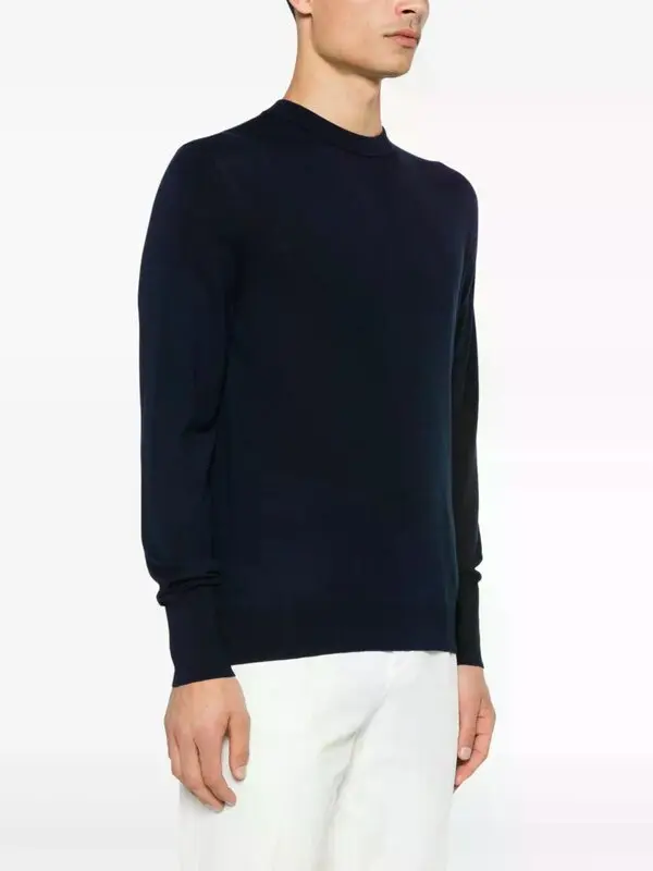 Eleventy Fine Knit Wool Sweater - Blue