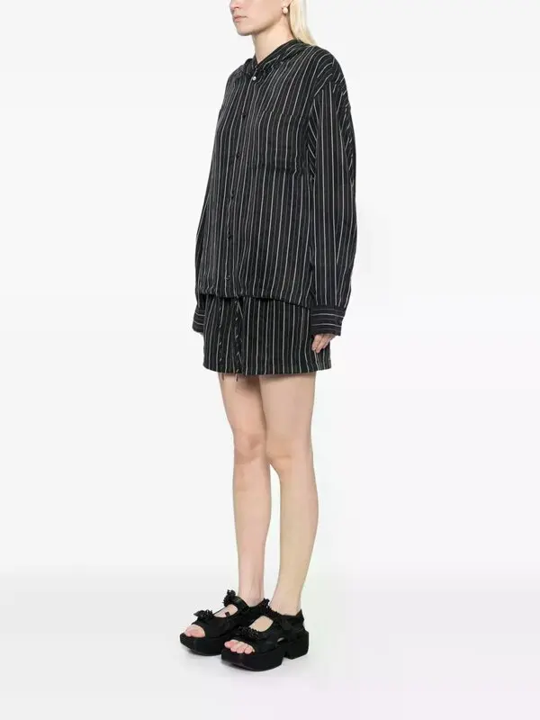 B+AB Striped Hoodie Shirt And Shorts Set
