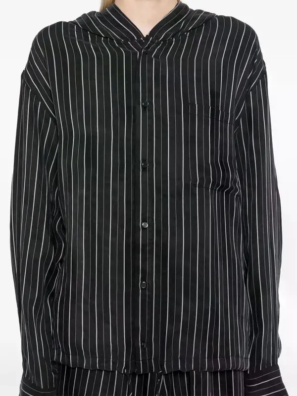 B+AB Striped Hoodie Shirt And Shorts Set