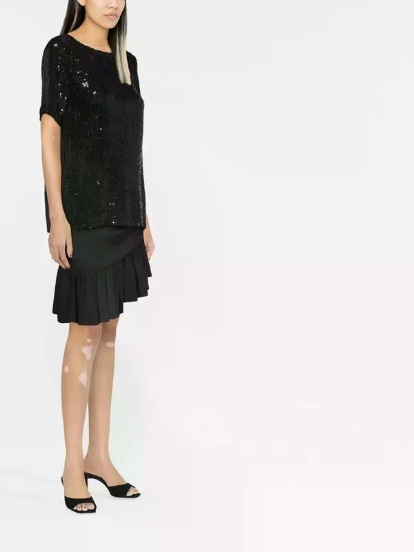 P.a.r.o.s.h Sequinned Short-sleeve Top