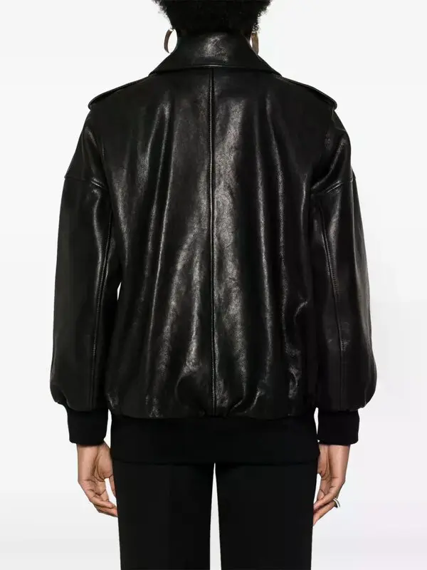 Alexander McQueen Leather Bomber Jacket