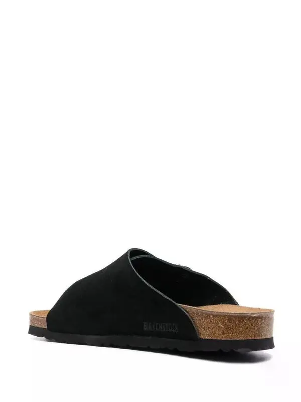 BIRKENSTOCK Zürich Single-strap Suede Sandals - Black