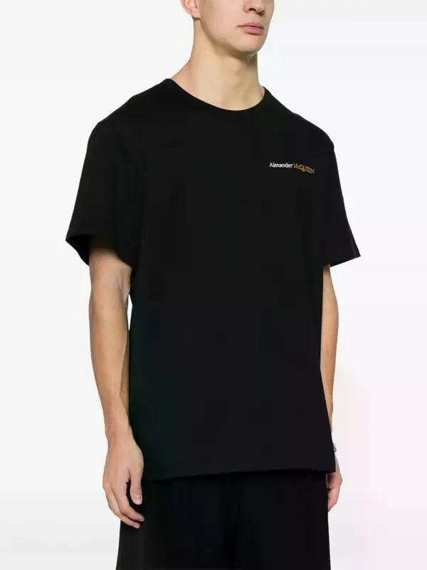 Alexander McQueen Embroidered-logo Cotton T-shirt
