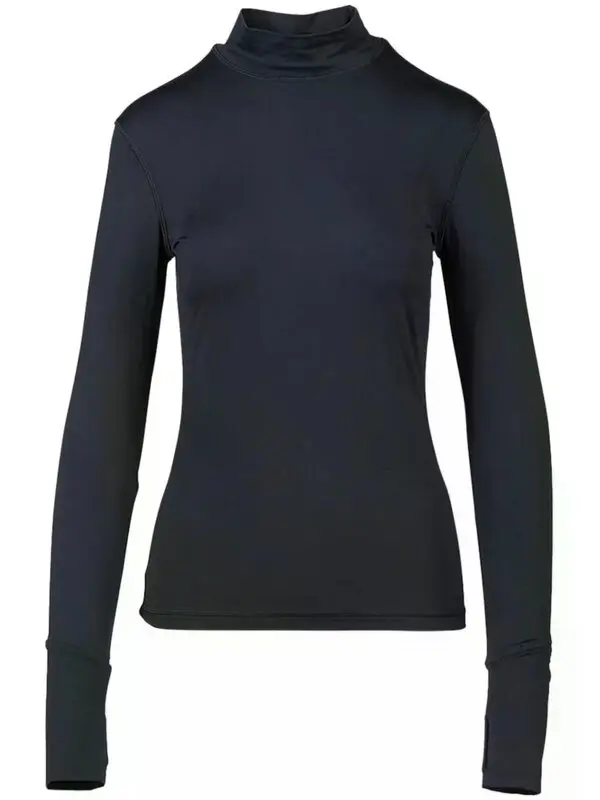 Aztech Mountain Logo Embroidered Ski T-shirt - Black