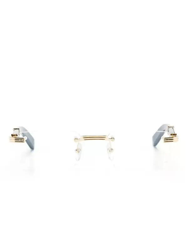 Cartier Rimless Rectangle-frame Glasses - Green