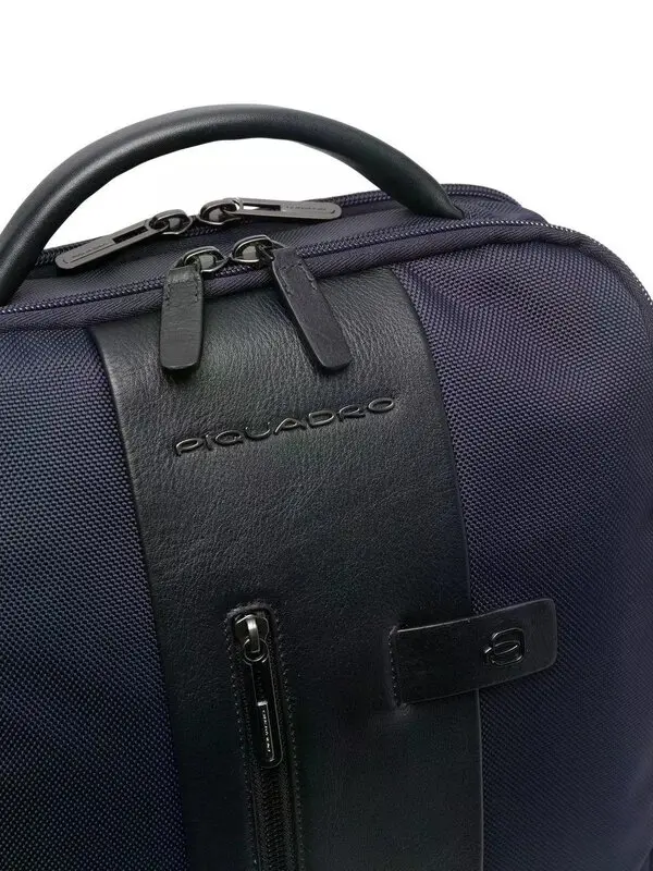 PIQUADRO Logo-patch Backpack - Blue