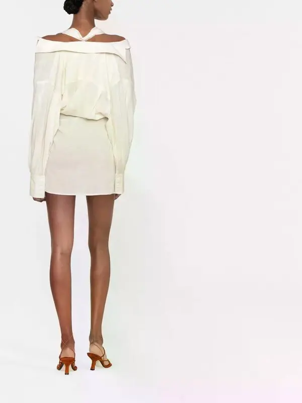 Jacquemus La Robe Agui Draped Minidress