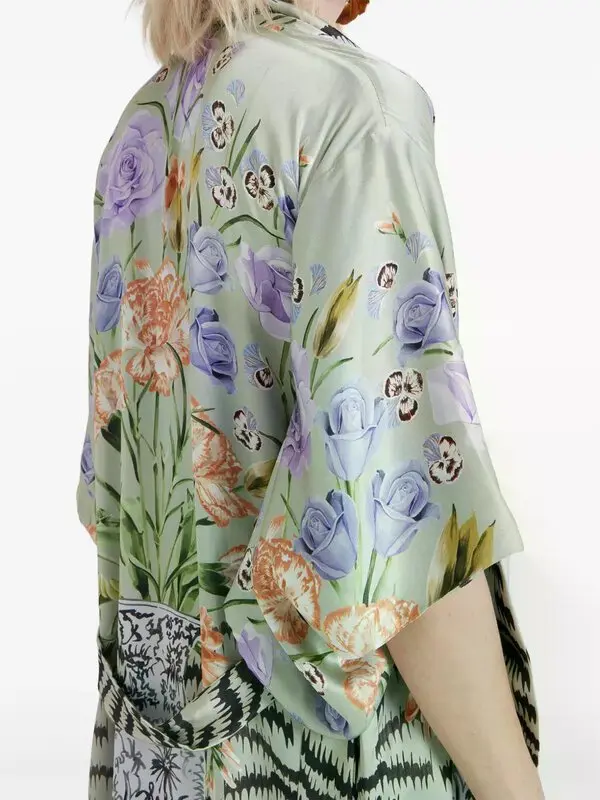 TEMPERLEY LONDON Cleo Floral-print Silk-blend Coat - Green