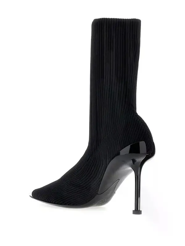 Alexander McQueen Slash 90mm Ribbed-knit Boots
