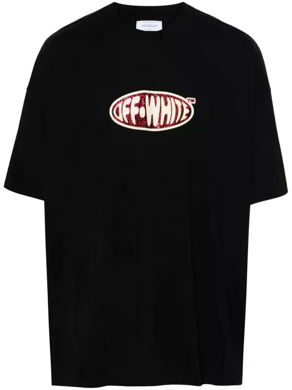 Off-White Logo-print Cotton T-shirt - Black