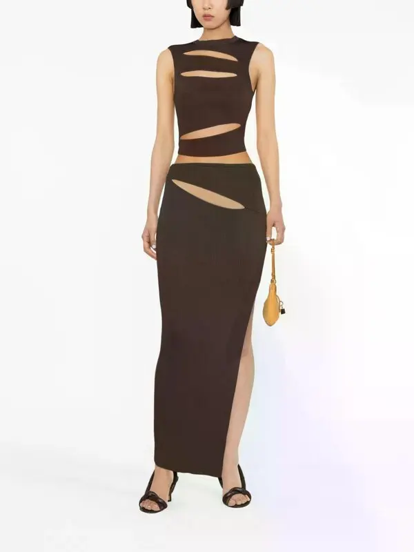Christopher Esber Slash-detail Maxi Skirt - Brown
