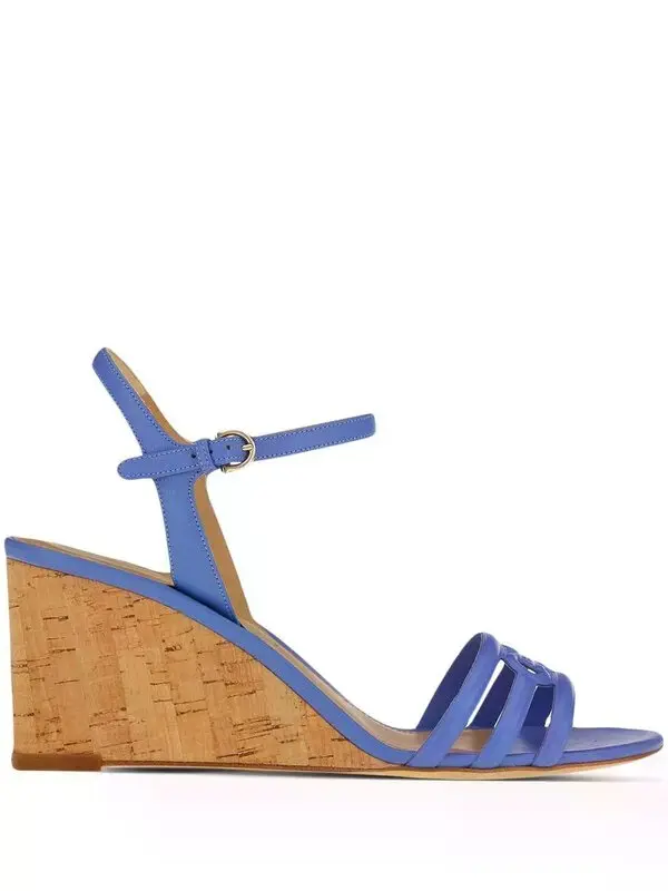 FERRAGAMO Gancini 70mm Wedge Sandals