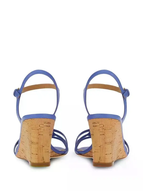 FERRAGAMO Gancini 70mm Wedge Sandals