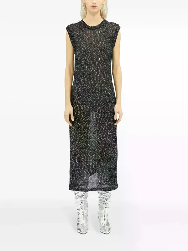 MSGM Sequin-embellished Midi Dress