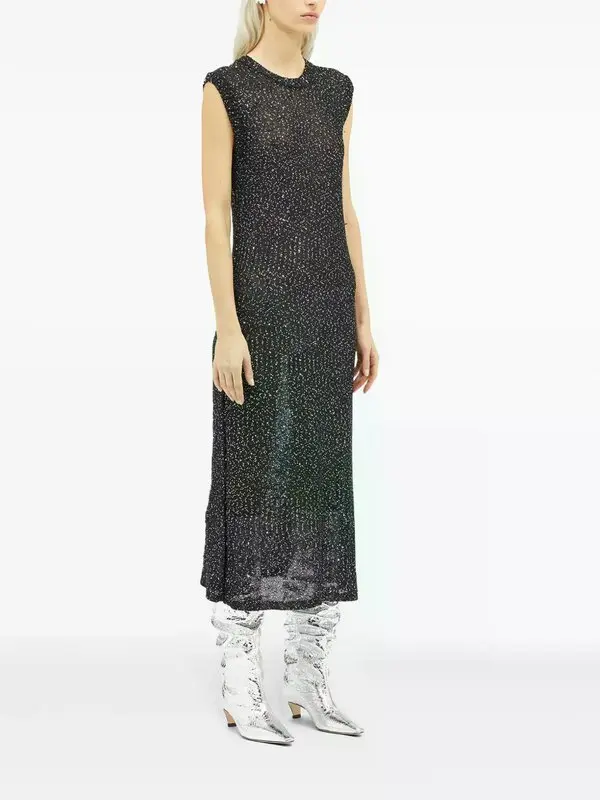MSGM Sequin-embellished Midi Dress