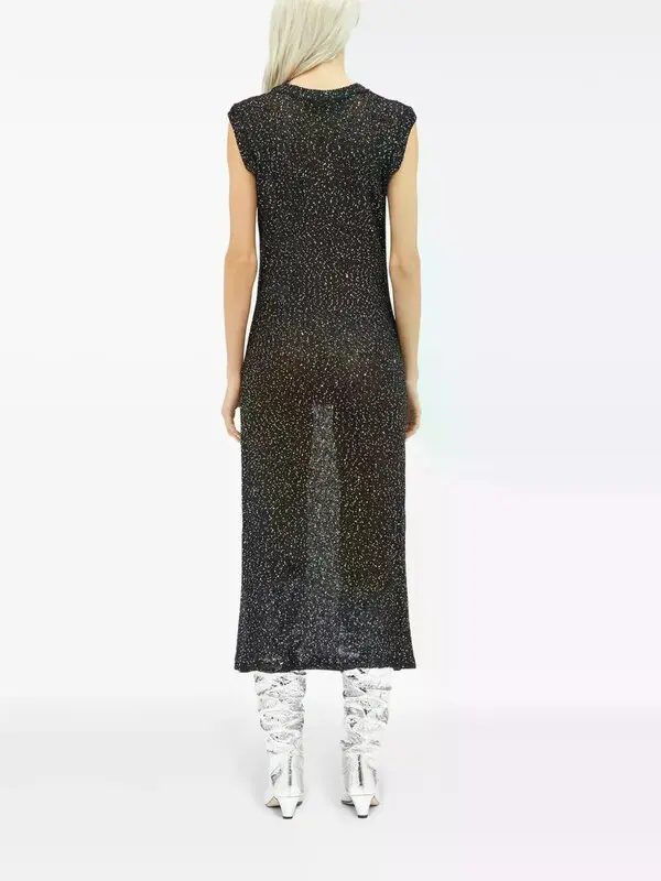 MSGM Sequin-embellished Midi Dress