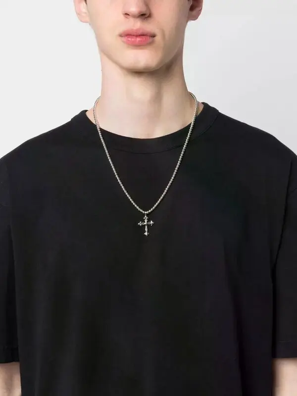Emanuele Bicocchi Fleury Cross Beaded Necklace