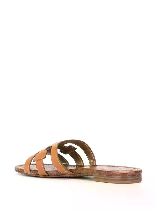 Sam Edelman Bay Leather Slide Sandals - Brown