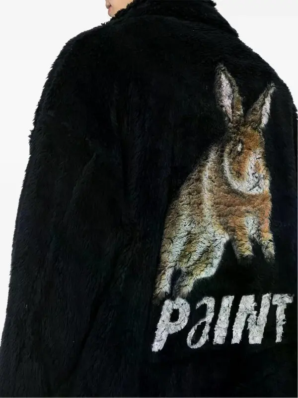 DOUBLET Hand-painted Faux-fur Jacket