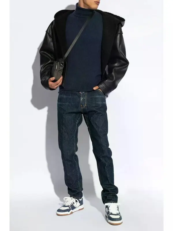 Dsquared2 Fine-knit Roll-neck Sweater - Blue