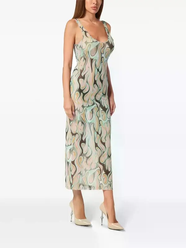 Philipp Plein Flame Midi Dress