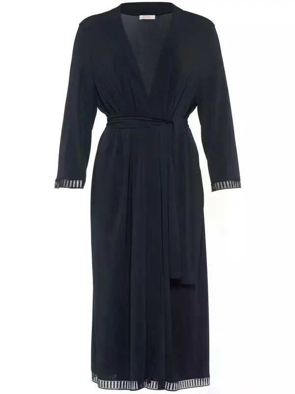 ERES Violette Lace Trim Robe - Blue