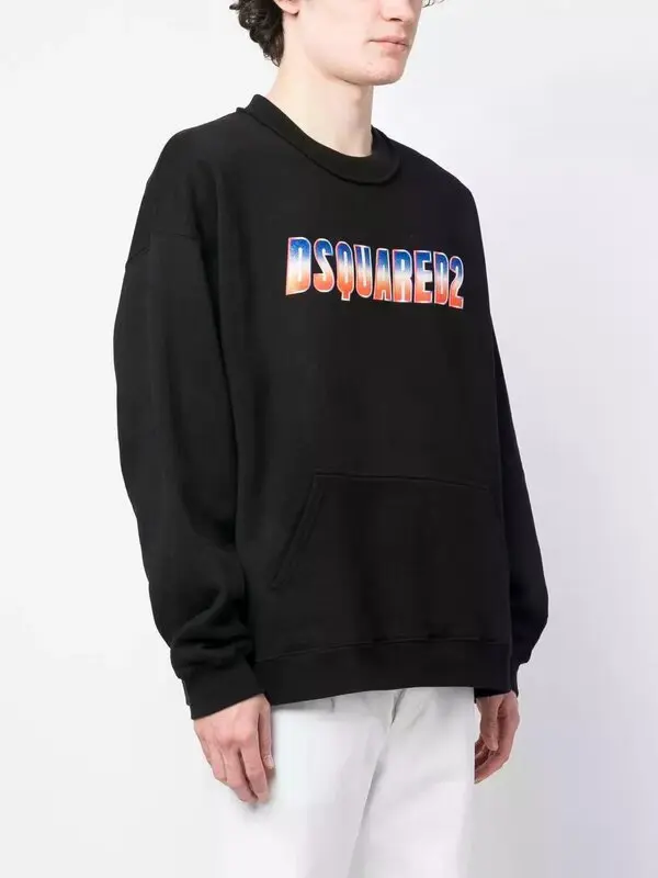 Dsquared2 Glittery Logo Crew Neck Sweatshirt