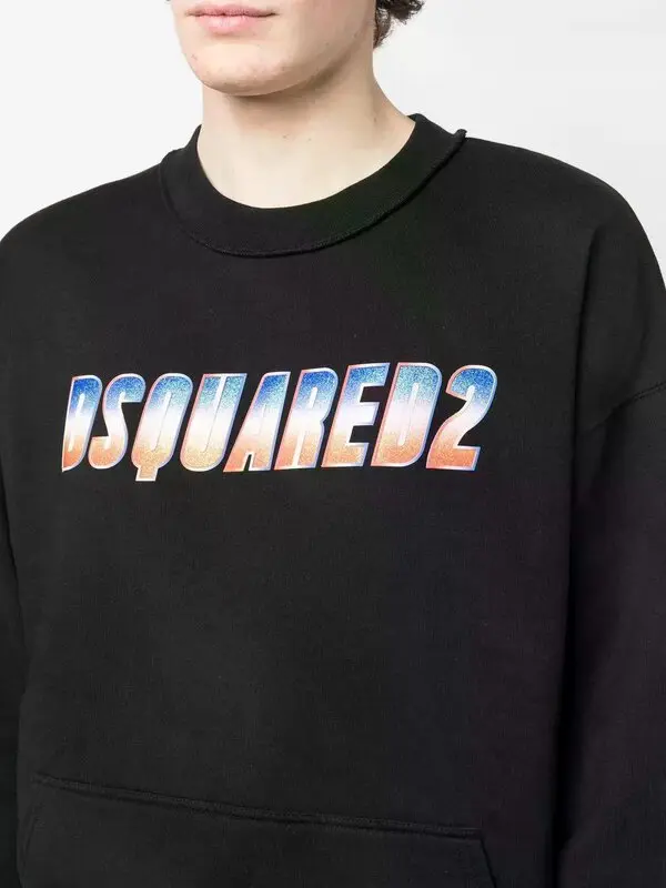 Dsquared2 Glittery Logo Crew Neck Sweatshirt