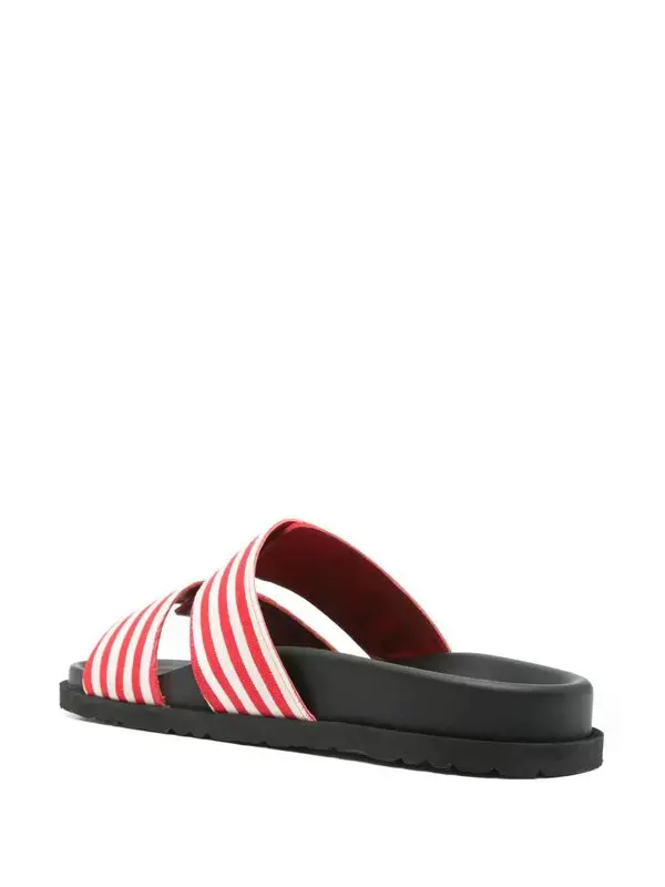 MSGM Striped Canvas Slides