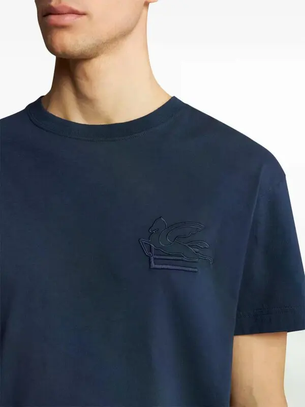 Etro T-shirt With Pegaso Embroidery